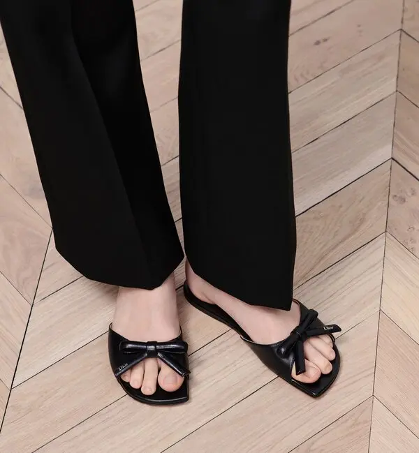 Dior Bow Slide Sandals
