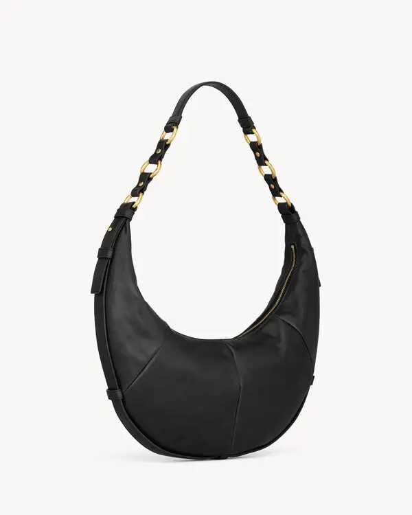 Saint Laurent Saharienne Zip-up Hobo Bag