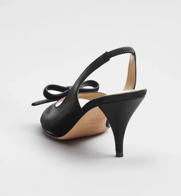 Dior Bow Heeled Slingback Sandal