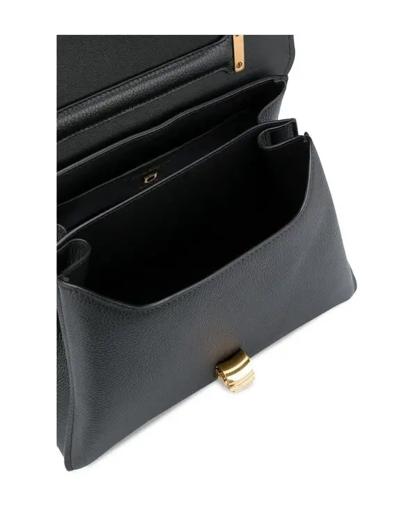 FERRAGAMO Gancini Top Handle Bag - Black