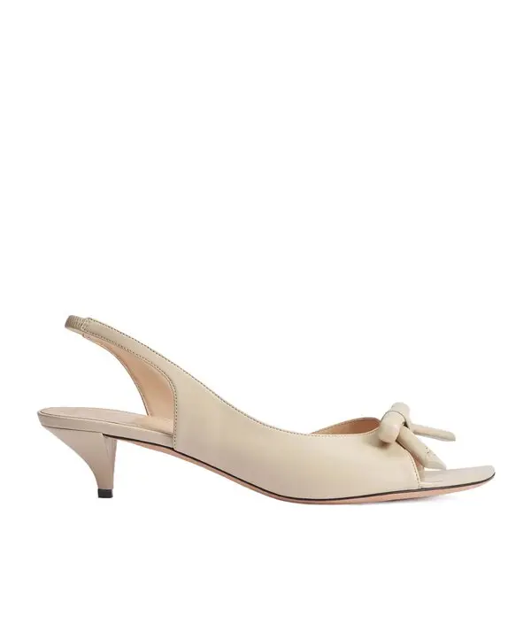 Dior Bow-detail High-heeled Sandals - Nude