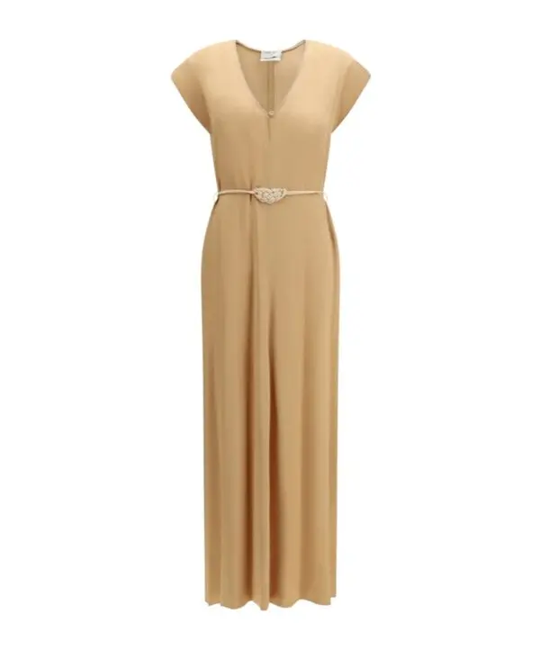 FORTE_FORTE Rope Belt Kaftan Dress - Nude