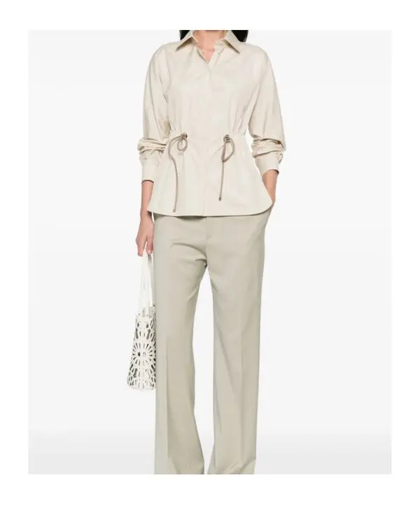 Max Mara Tazzina Drawstring Shirt - Beige