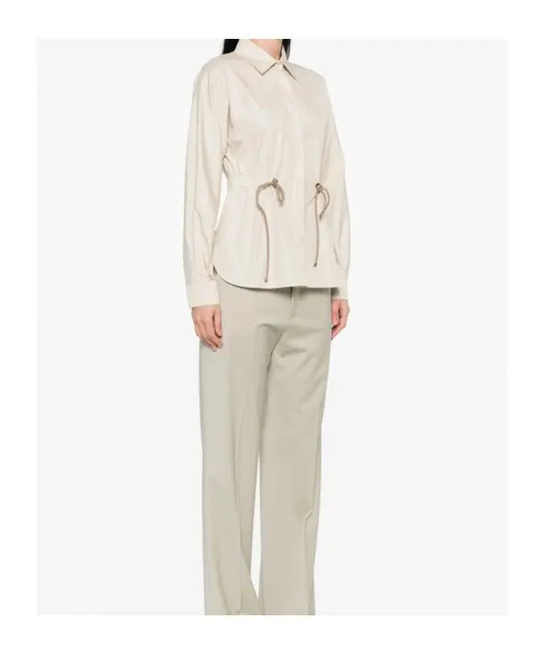 Max Mara Tazzina Drawstring Shirt - Beige