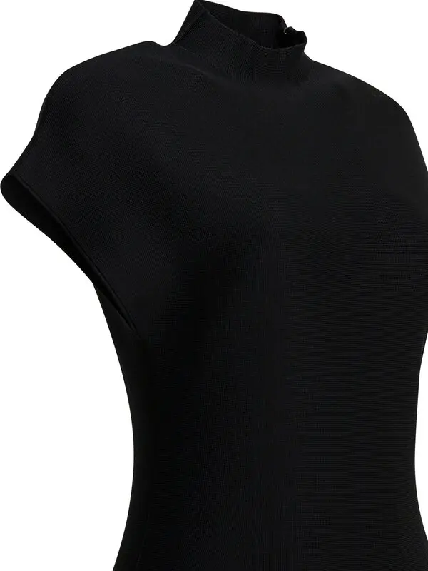 Khaite Lyra High-neck Knitted Midi Dress - Black