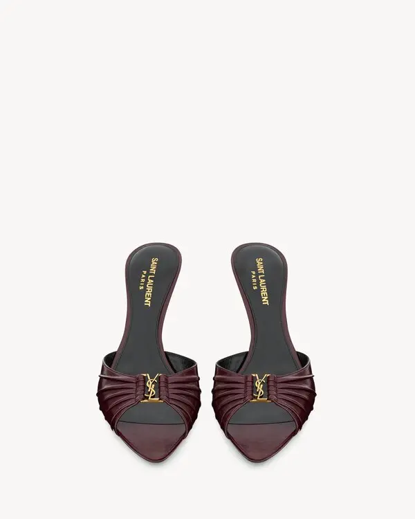 Saint Laurent Babylone" Logo Plaque Mules