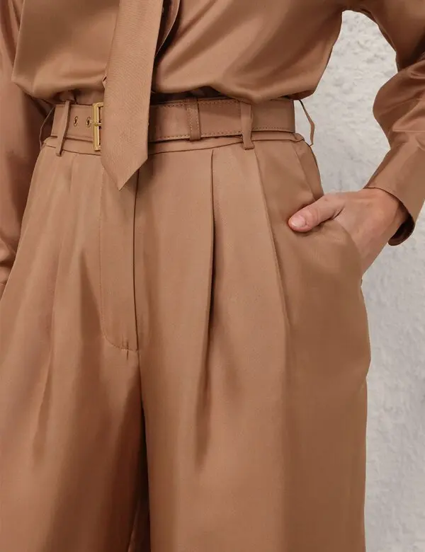 Zimmermann Pleated Belted Trousers