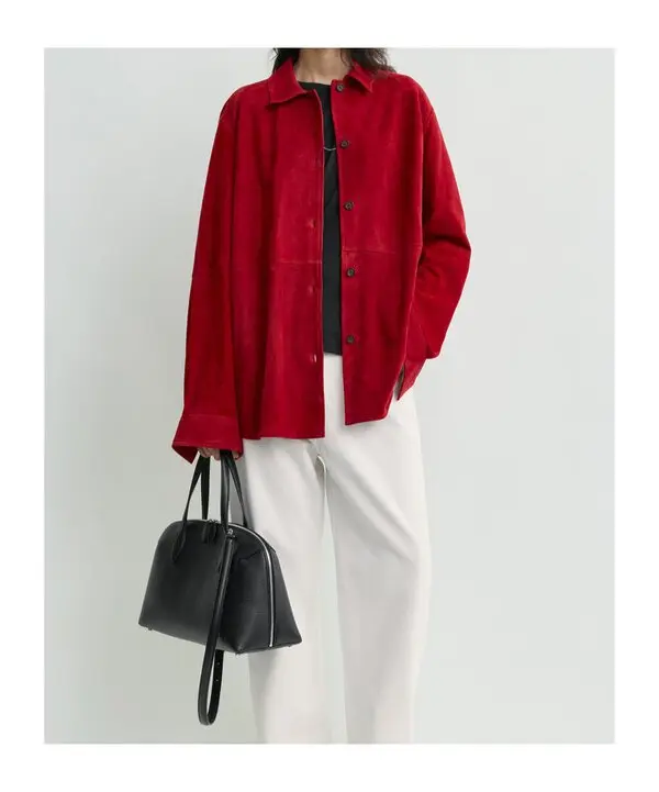 TOTEME Buttoned Suede Overshirt