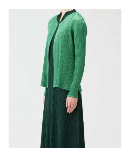 PLEATS PLEASE BY ISSEY MIYAKE Pleated Knit Cardigan