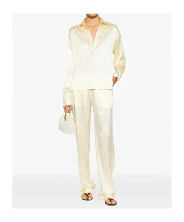 TOM FORD V-neck Long Sleeve Top - White