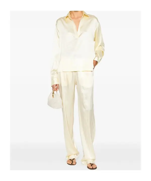 TOM FORD V-neck Long Sleeve Top - White