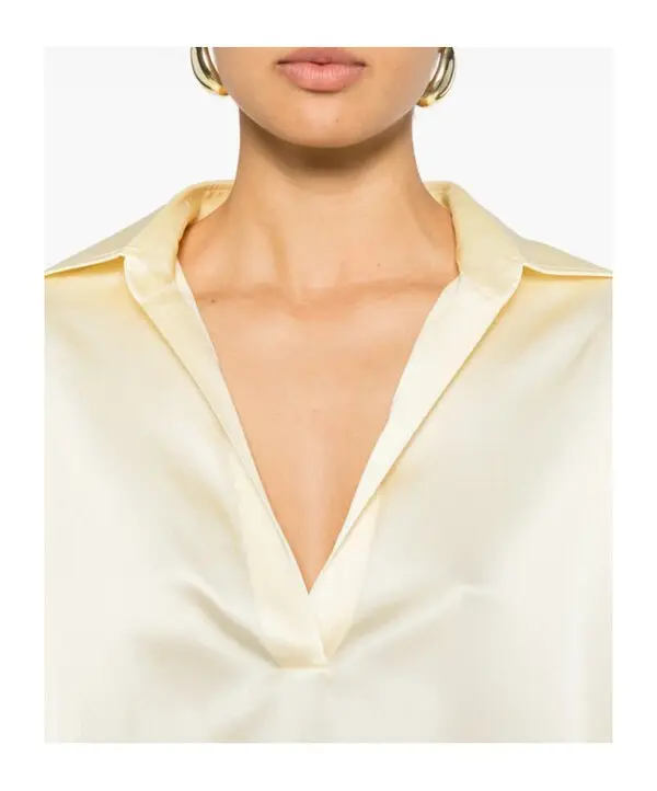 TOM FORD V-neck Long Sleeve Top - White