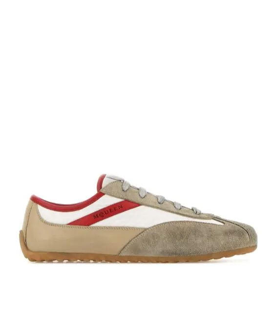Alexander McQueen Lace-up Sneakers - White/red