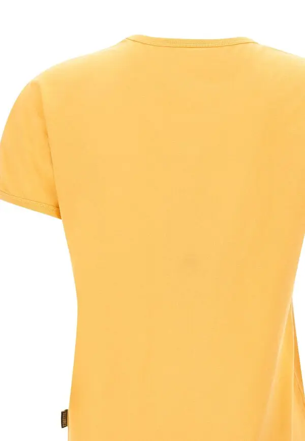 MAISON MARGIELA Logo Printed Crewneck T-shirt - Yellow