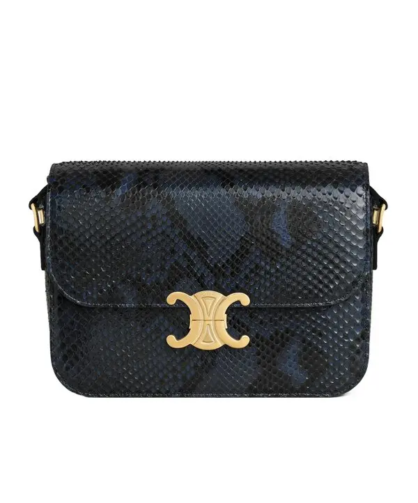 Celine Classique Triomphe Bag In Python