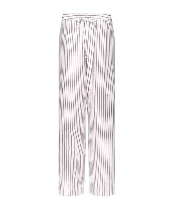 Loulou De Saison Cisco Striped Wide-leg Pants - White