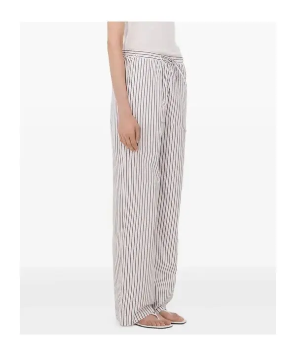 Loulou De Saison Striped Wide-leg Pants - White