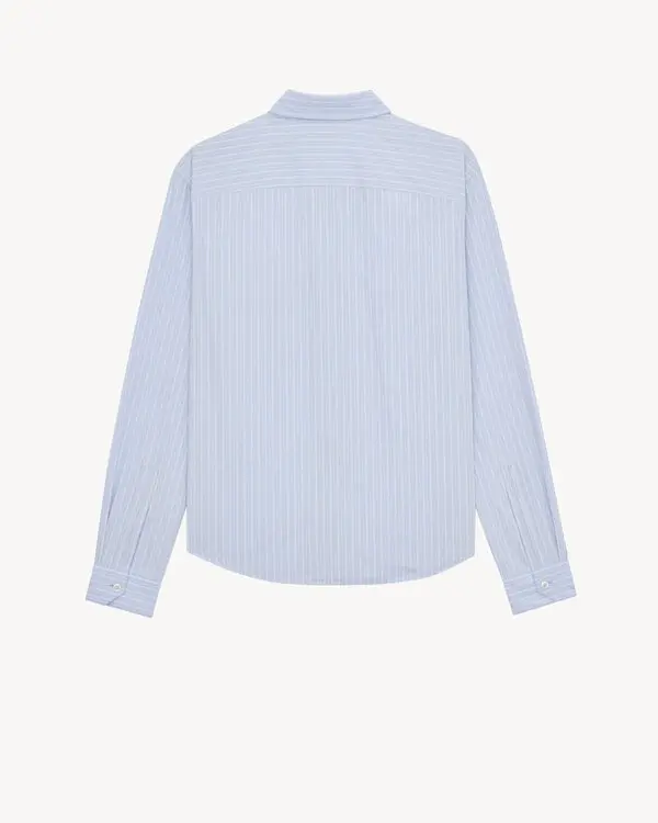 Saint Laurent Cassandre Striped Button-up Shirt