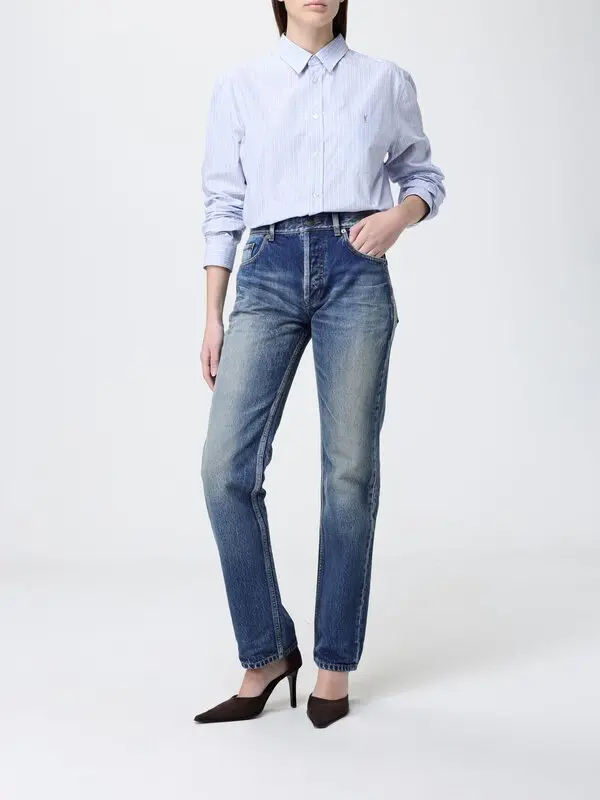 Saint Laurent Cassandre Striped Button-up Shirt