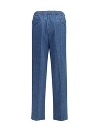 Brunello Cucinelli Double Pleated Lightweight Denim Trousers - Medium Denim