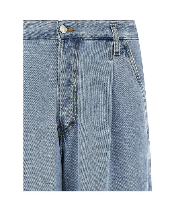 Dries Van Noten Pleated Wide-leg Jeans
