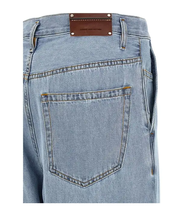 Dries Van Noten Pleated Wide-leg Jeans