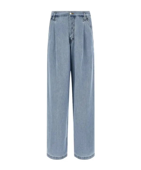 Dries Van Noten Pleated Wide-leg Jeans - Lightblue