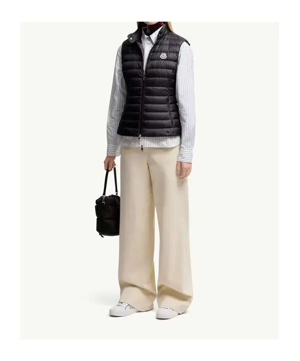 Moncler Zip-up Padded Gilet - Black