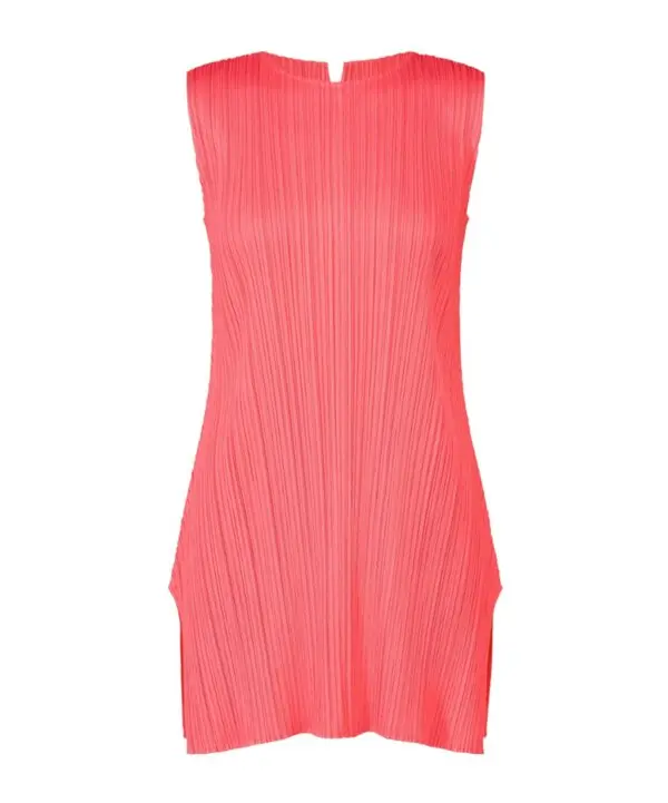 Issey Miyake Sleeveless Pleated Dress - Pink