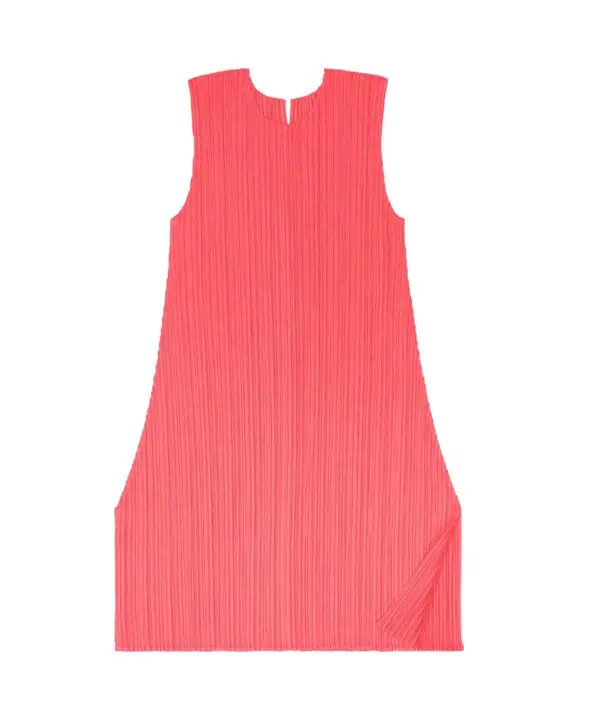 Issey Miyake Sleeveless Pleated Dress - Pink