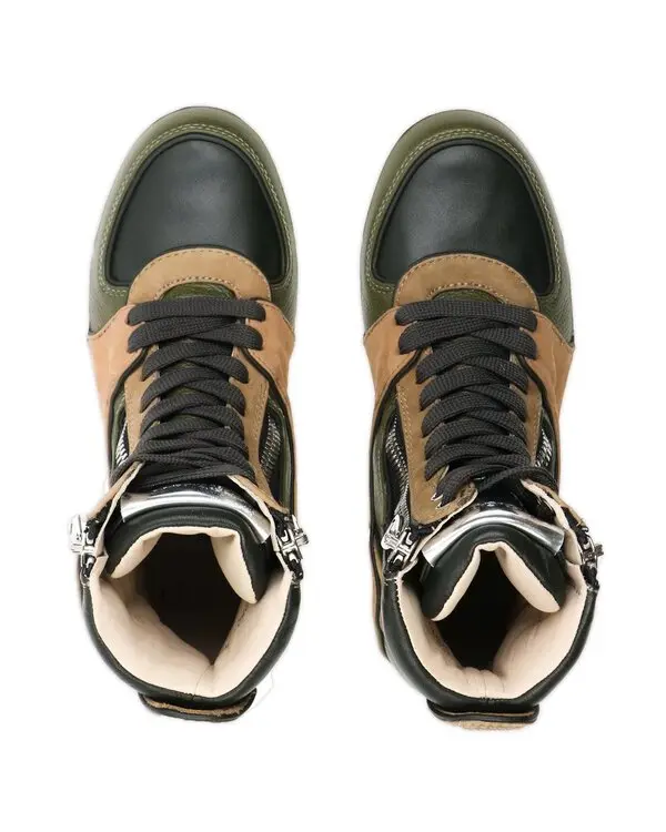 Dolce & Gabbana High-top Leather & Suede Sneakers