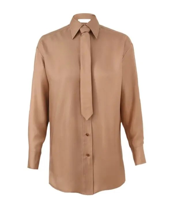 Zimmermann Relaxed Tie Shirt - Biscuit