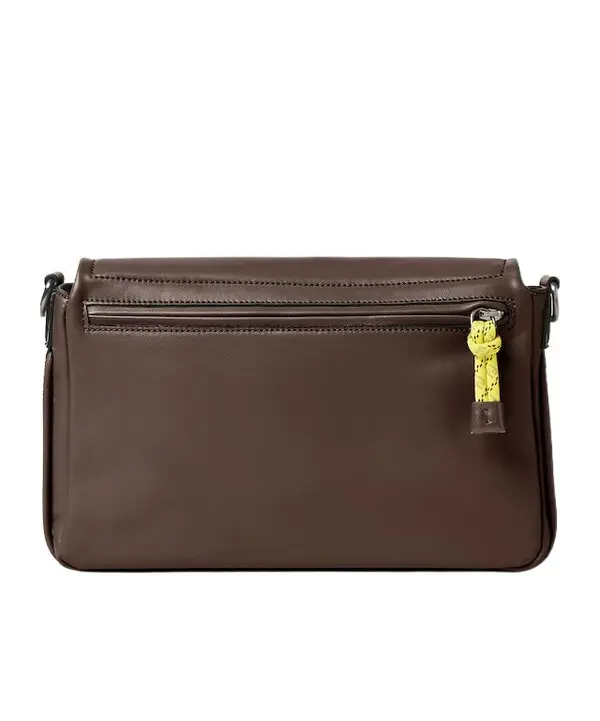 Fendi Flux Logo Plaque Messenger Bag - Brown