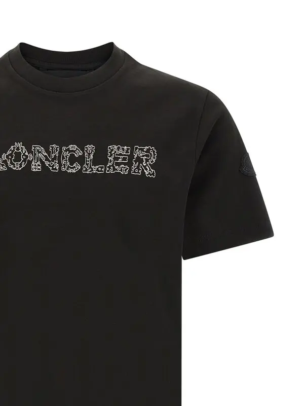 Moncler Short-sleeved Crewneck T-shirt - Black