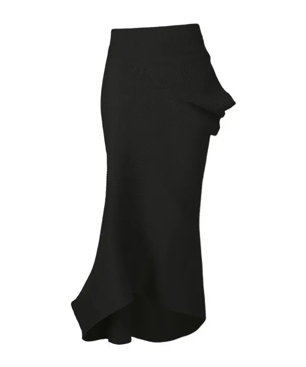 Issey Miyake Life Form Volume Midi Skirt - Black