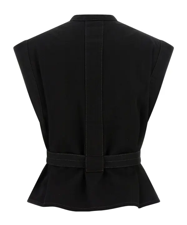 LEMAIRE Belted Chasuble Vest - Black