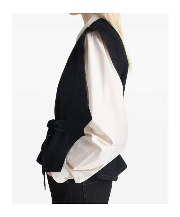 LEMAIRE Belted Chasuble Vest - Black