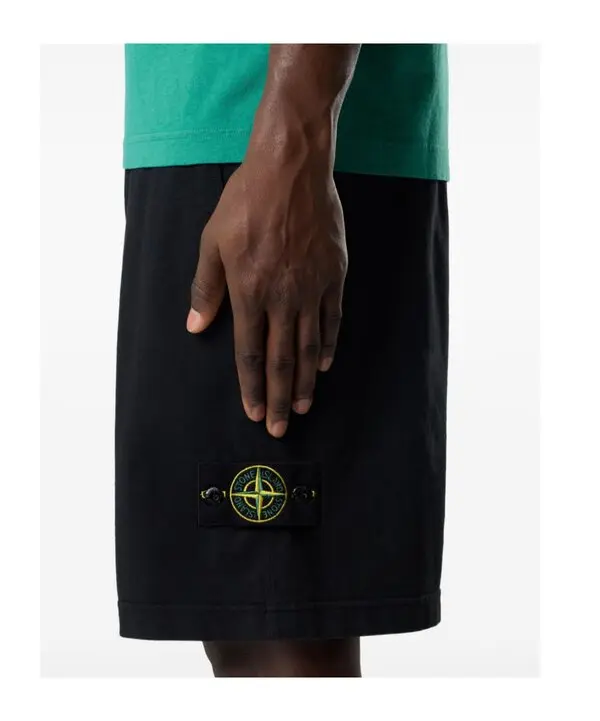 Stone Island Elasticated Waistband Logo Patch Shorts