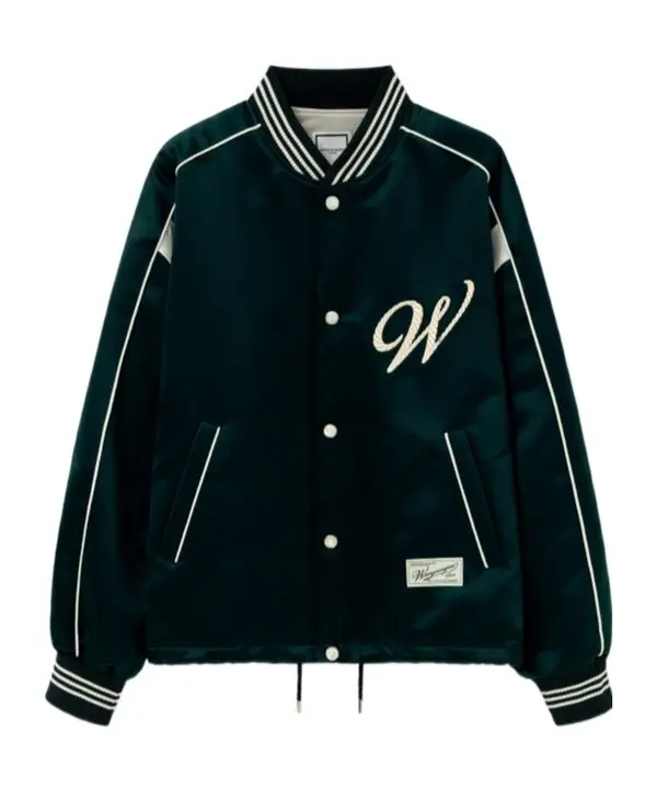 WOOYOUNGMI Contrast Trim Bomber Jacket - Black