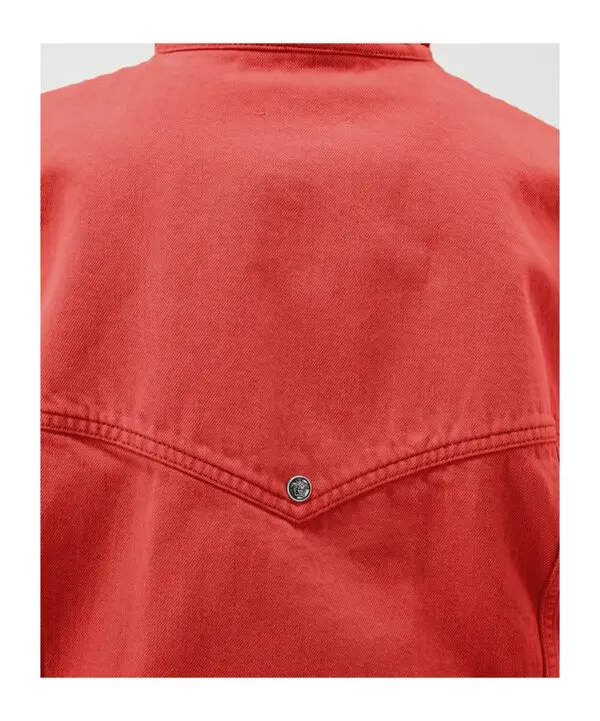 Versace Oversized Denim Jacket With Medusa Hardware