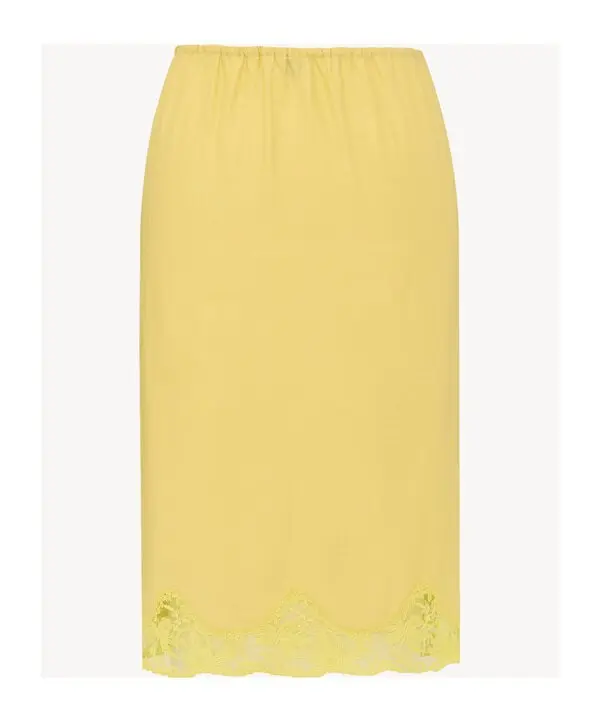 Saint Laurent Laced Half-slip Skirt - Jaune