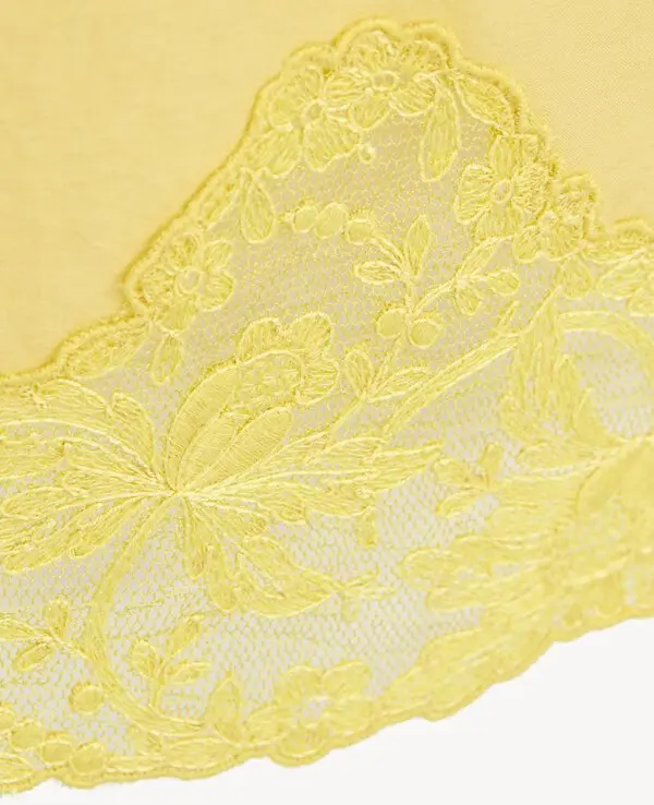 Saint Laurent Laced Half-slip Skirt - Jaune