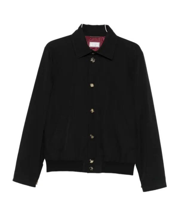 Brunello Cucinelli Button-fastening Bomber Jacket - Black