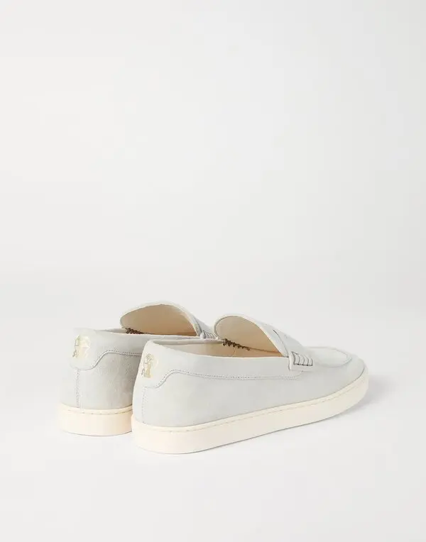 Brunello Cucinelli Suede Loafer Sneakers - Ivory