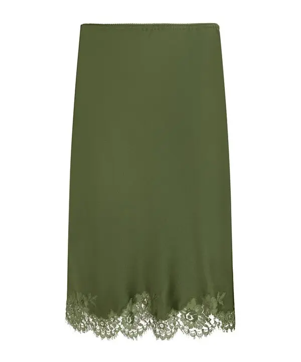 Saint Laurent Lace Hem Midi Skirt - No