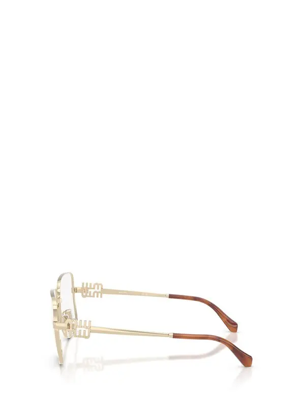 Miu Miu Square Frame Eyeglasses - Beige