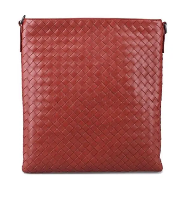 Bottega Veneta Logo Shoulder Bag - Red