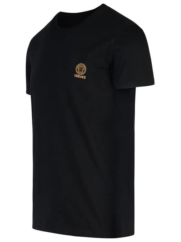 Versace Medusa-print Cotton T-shirt - Black
