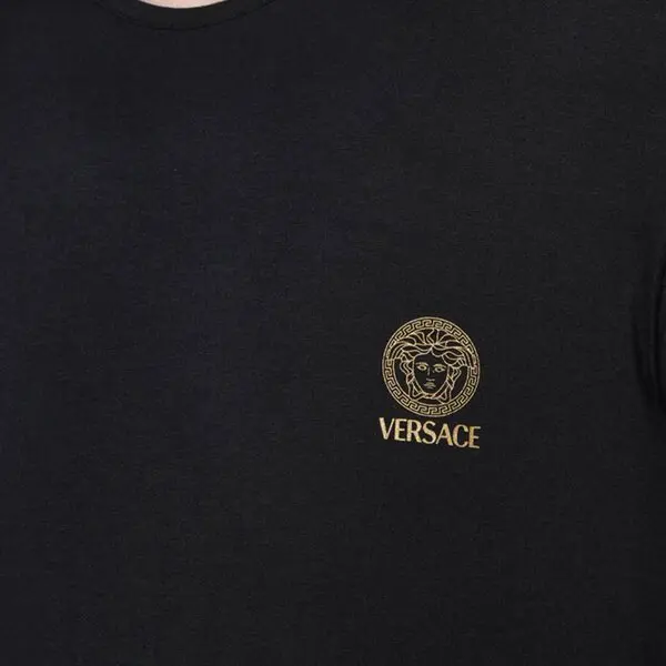 Versace Medusa-print Cotton T-shirt - Black