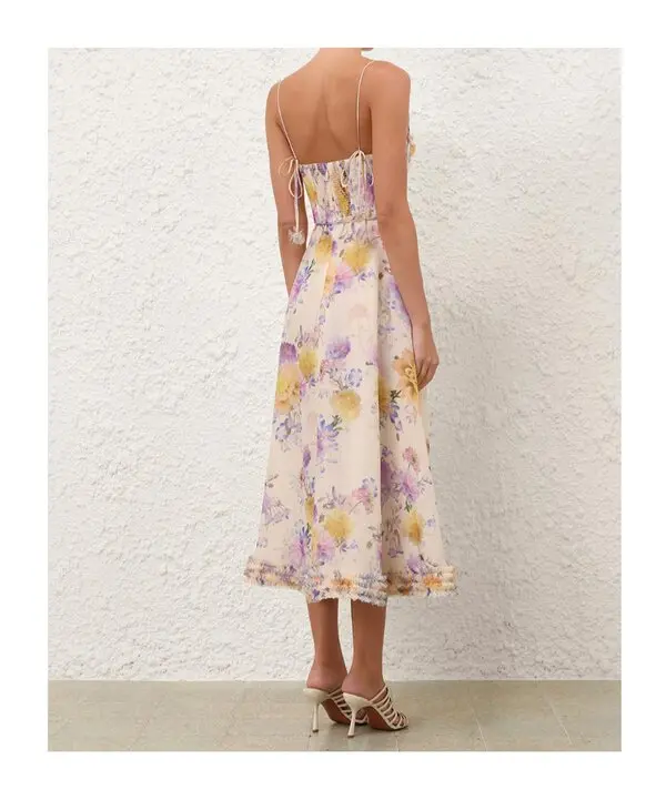 Zimmermann Luna Ruffle Midi Dress